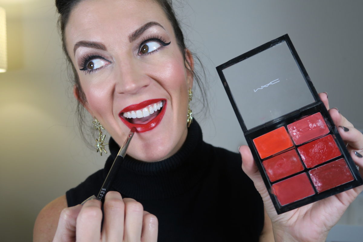 Fun & Easy Holiday Red Glitter Lip Tutorial - JennySue Makeup